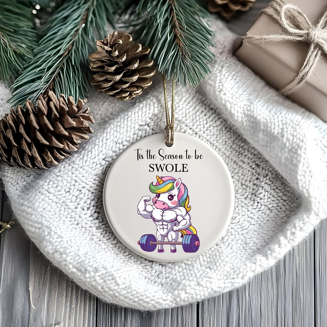 Funny Weightlifting Ornament • Personalized Gym Lover Gift • Custom ...