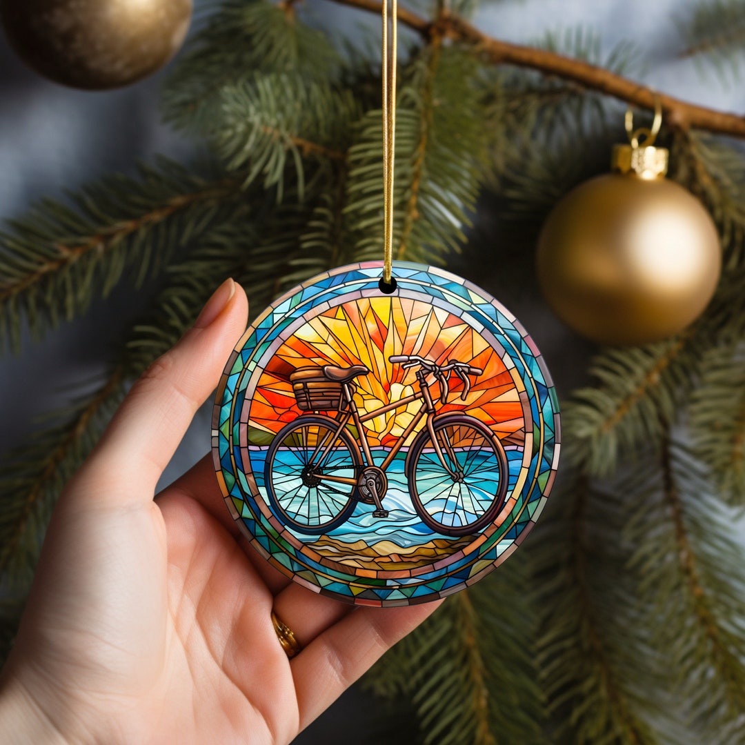 Festive Bicycle Christmas Ornament, Holiday Gift for Cyclists, Small ...