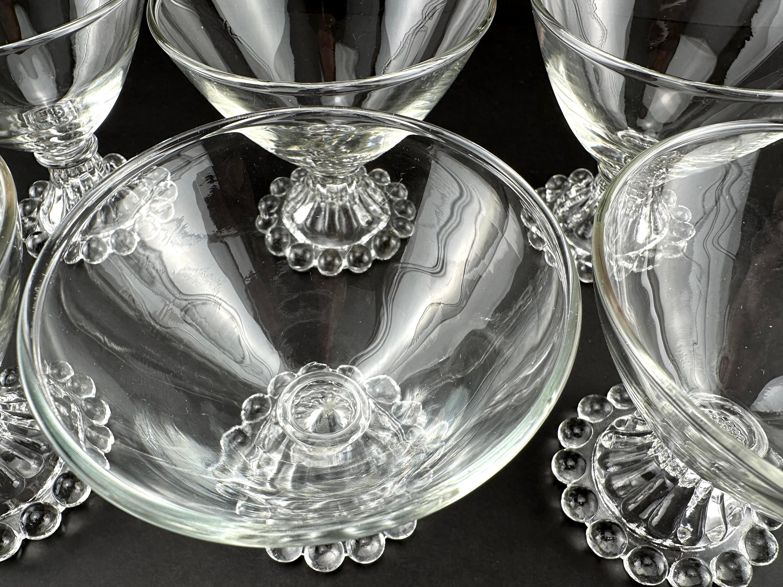 1930's Vintage Anchor Hocking Berwick Boopie Cocktail Glasses, Set of 8, Vintage Barware ...
