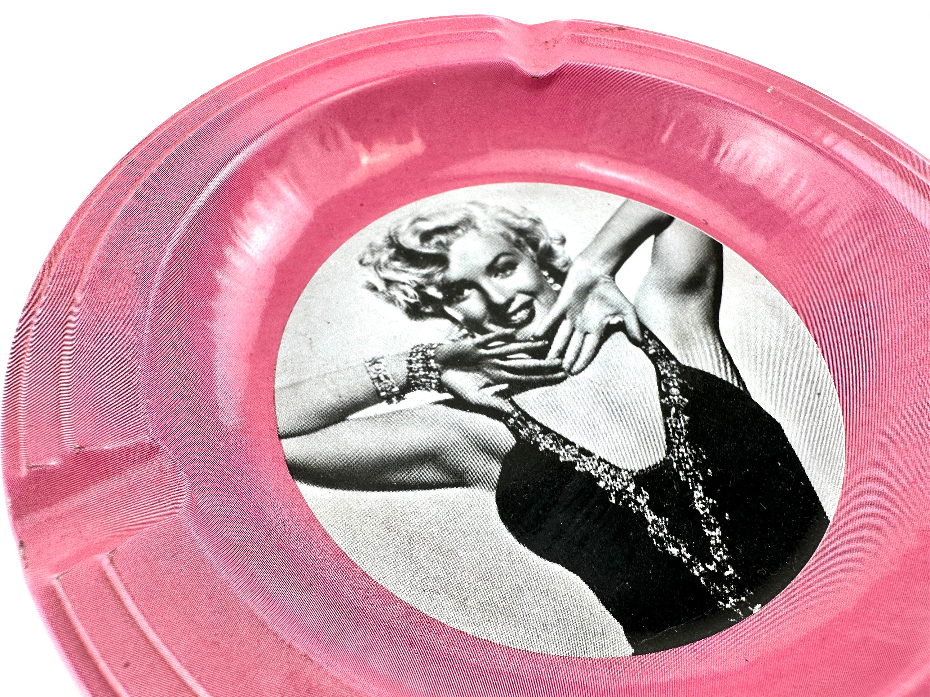 Rare MCM Vintage Pink Marilyn Monroe Tin Catchall Ashtray - Etsy