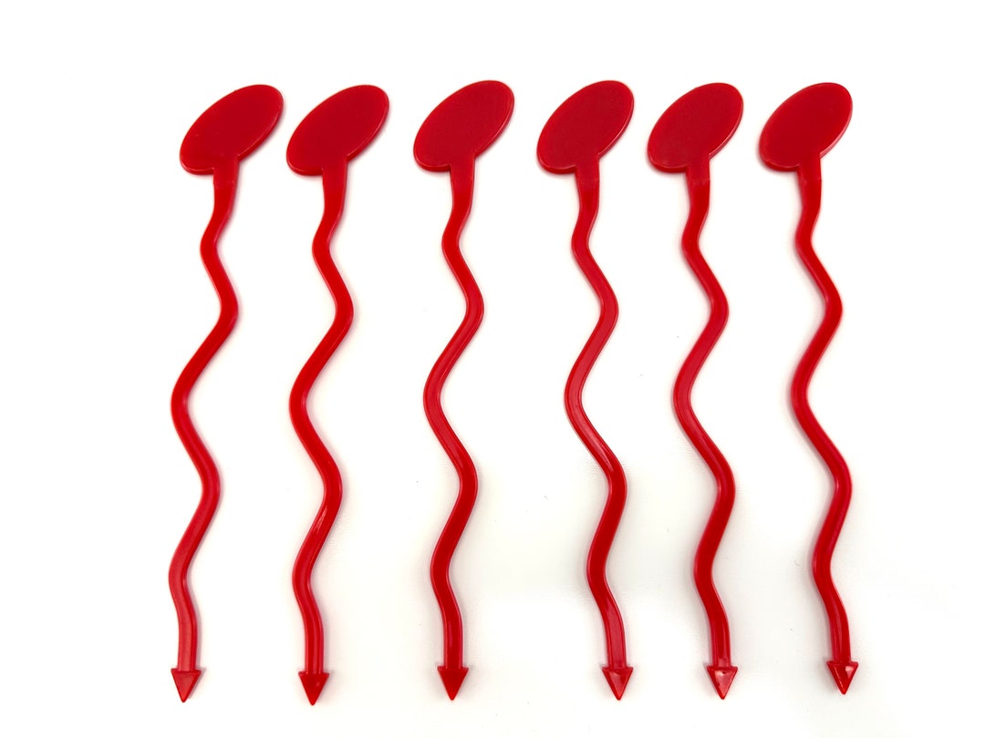 Vintage Retro Mid Century 1960's Red Plastic Stir Sticks, Set of 6 ...