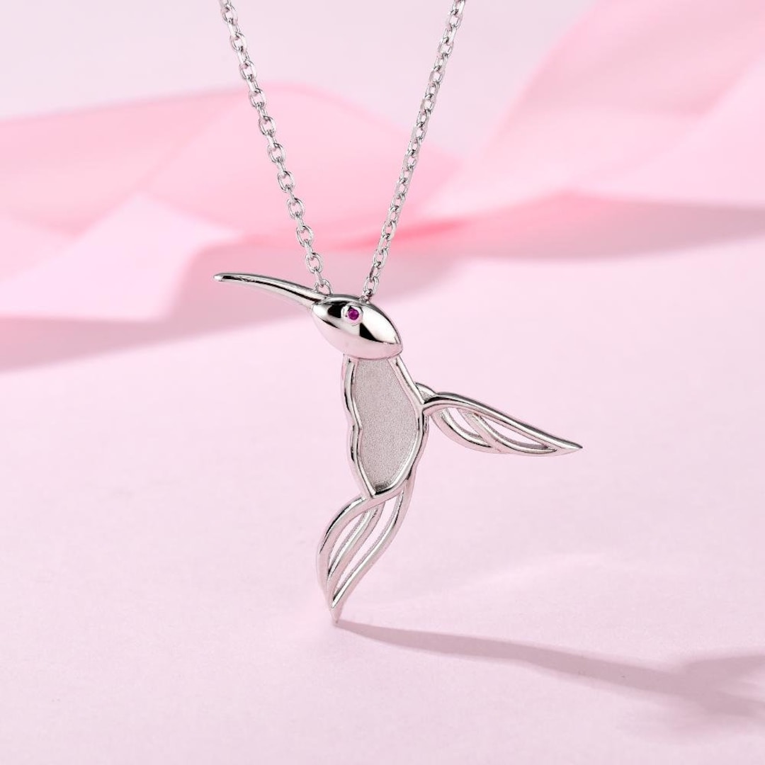 925 Silver Hummingbird Pendant - Breastmilk Necklace for Keepsake ...