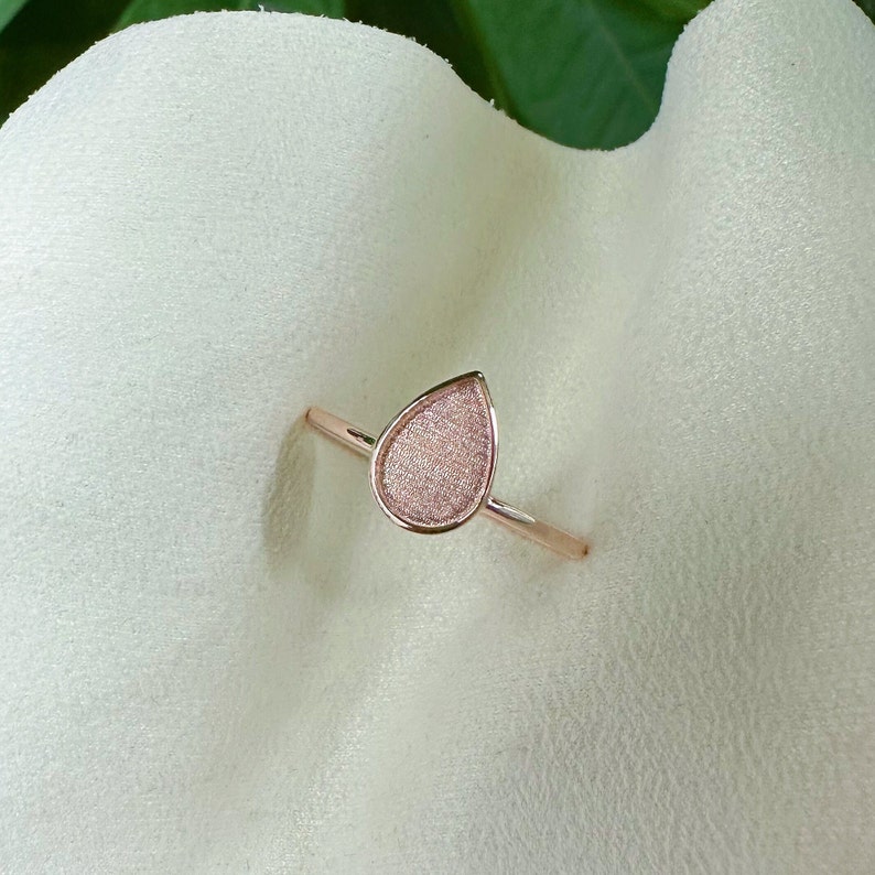Solid Gold Teardrop Breastmilk Ring Setting Breast Milk - Etsy