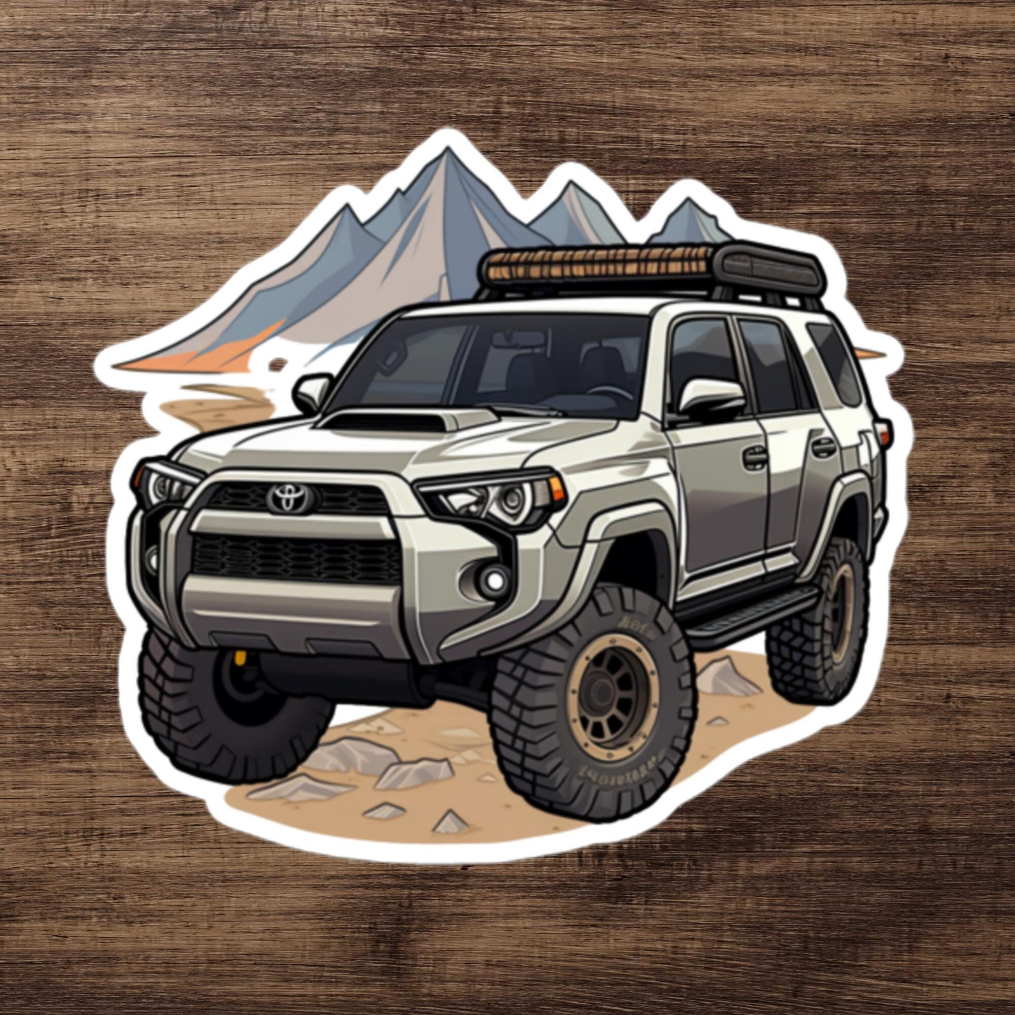 4runner in Grey Toyota 4runner Sticker Water Bottle Notebook Sticker ...
