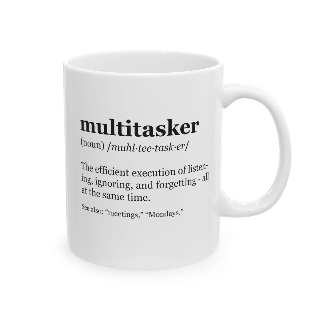 Multitasker Definition Mug, Funny Office Coffee Cup, Sarcastic Coworker ...