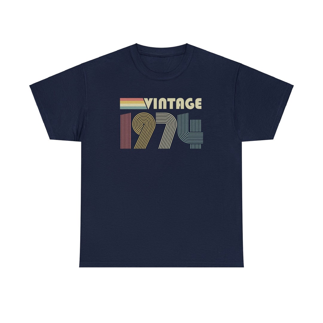 Vintage 1974 Retro Style 50th Birthday T Shirt 2024 Fiftieth Gift Ideas ...