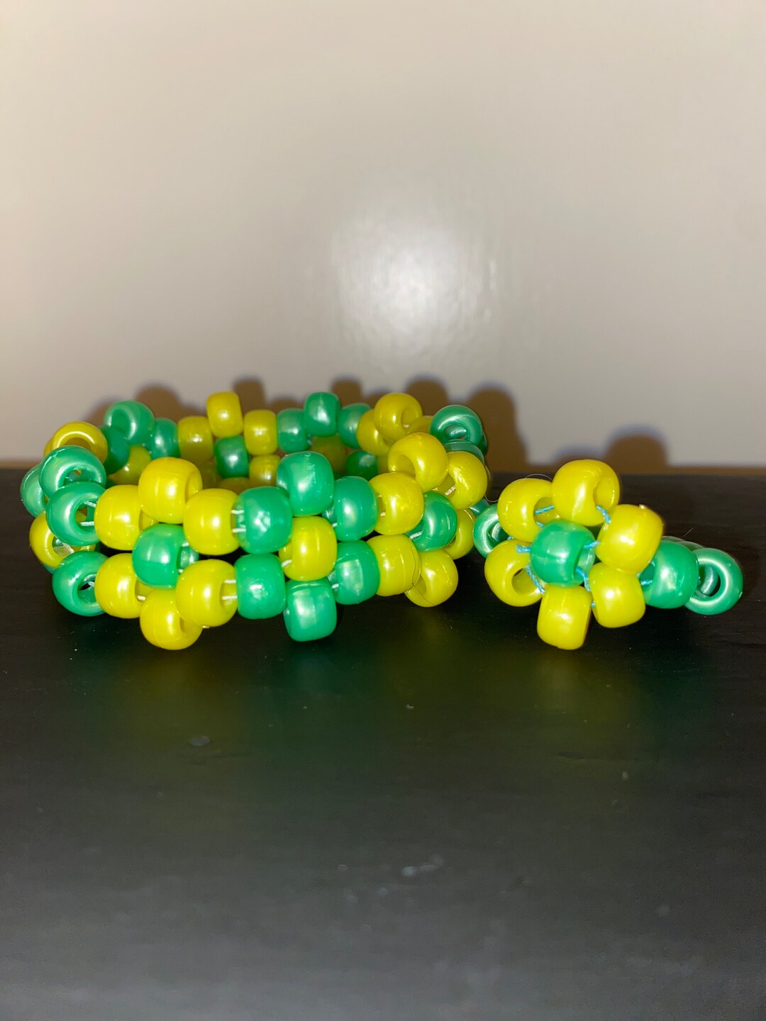 Flower Kandi Bracelet and Ring Set - Etsy