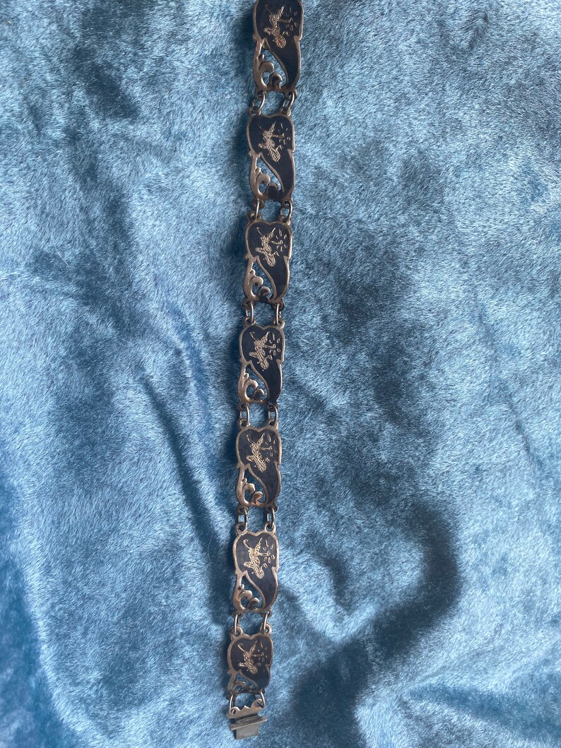 Vintage Siam Sterling Bracelet - Etsy