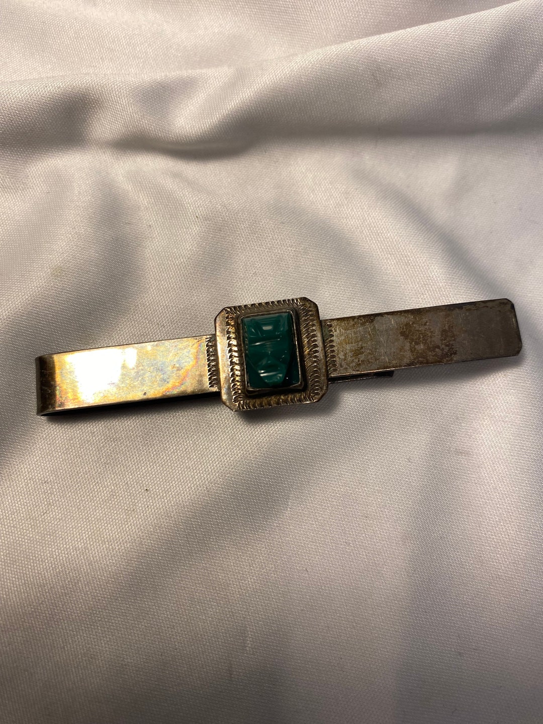 Vintage Aztec Green Onyx Money Clip Sterling Silver - Etsy