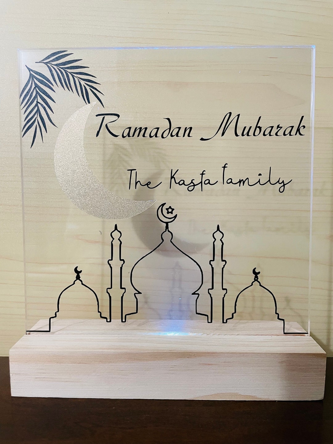 Arabesque Glow: Personalized Ramadan Decor With LED Lights - Etsy
