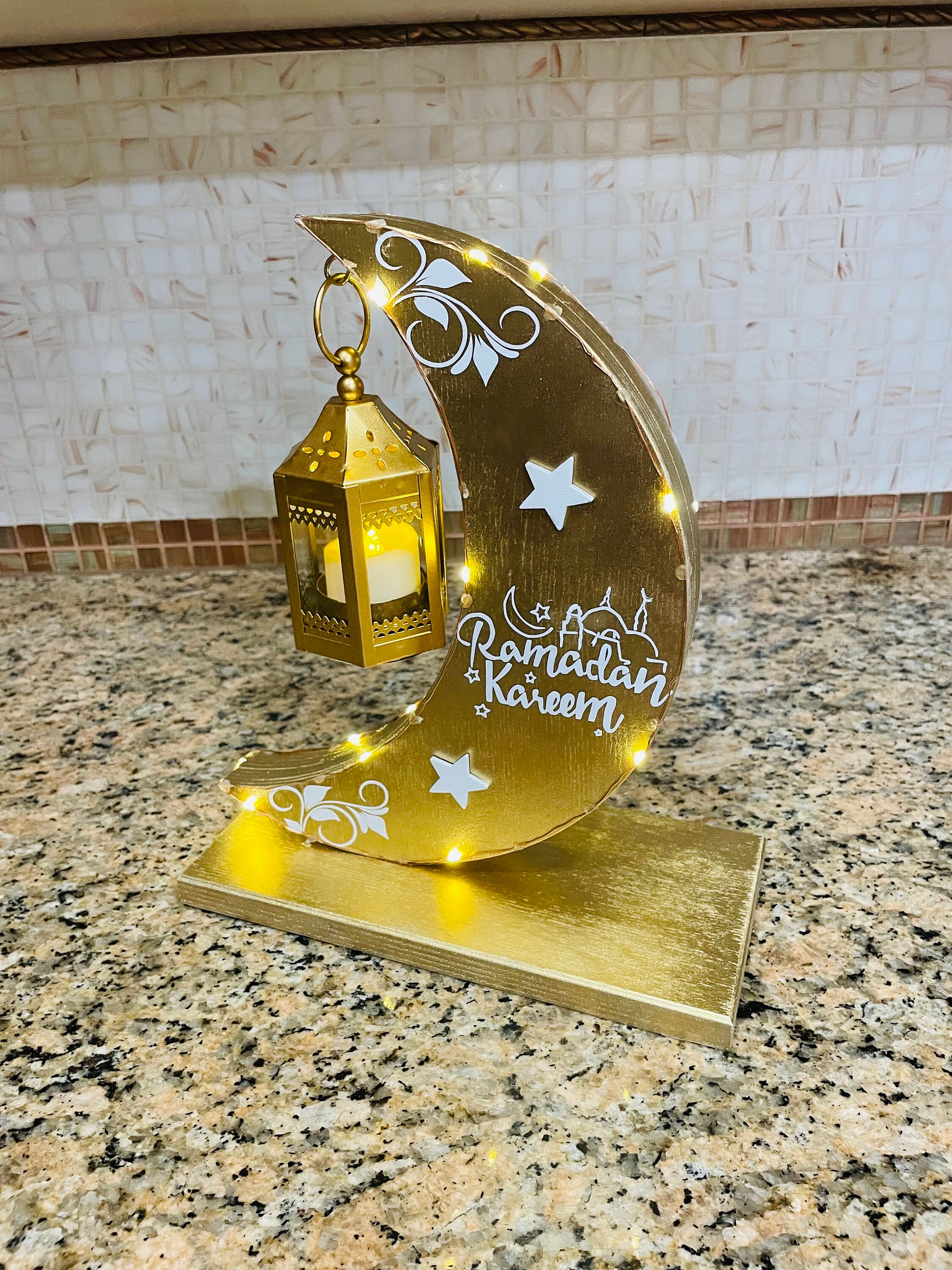 Glowing Handcrafted Crescent Moon Decor - Etsy