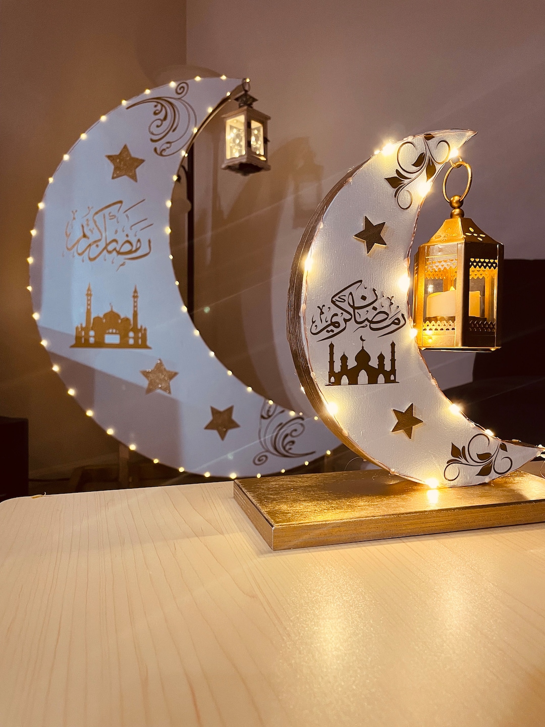 Glowing Handcrafted Crescent Moon Decor - Etsy