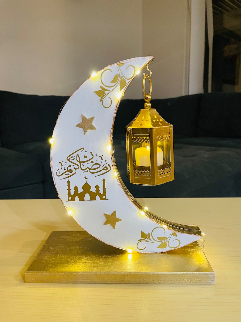 Glowing Handcrafted Crescent Moon Decor - Etsy