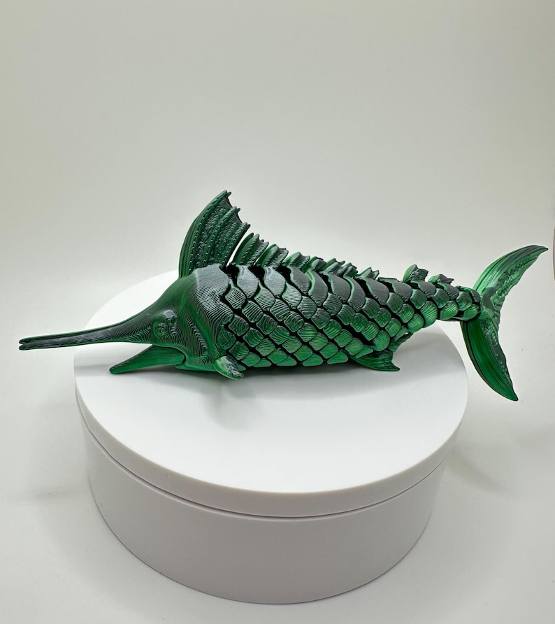 3D Printed Articulated Marlin Fish: Tropical Desk Fidget Toy - Etsy