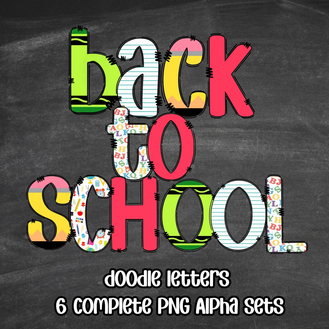 Back to School Doodle Letters/alphaset/doodle Alpha/teacher Supplies ...