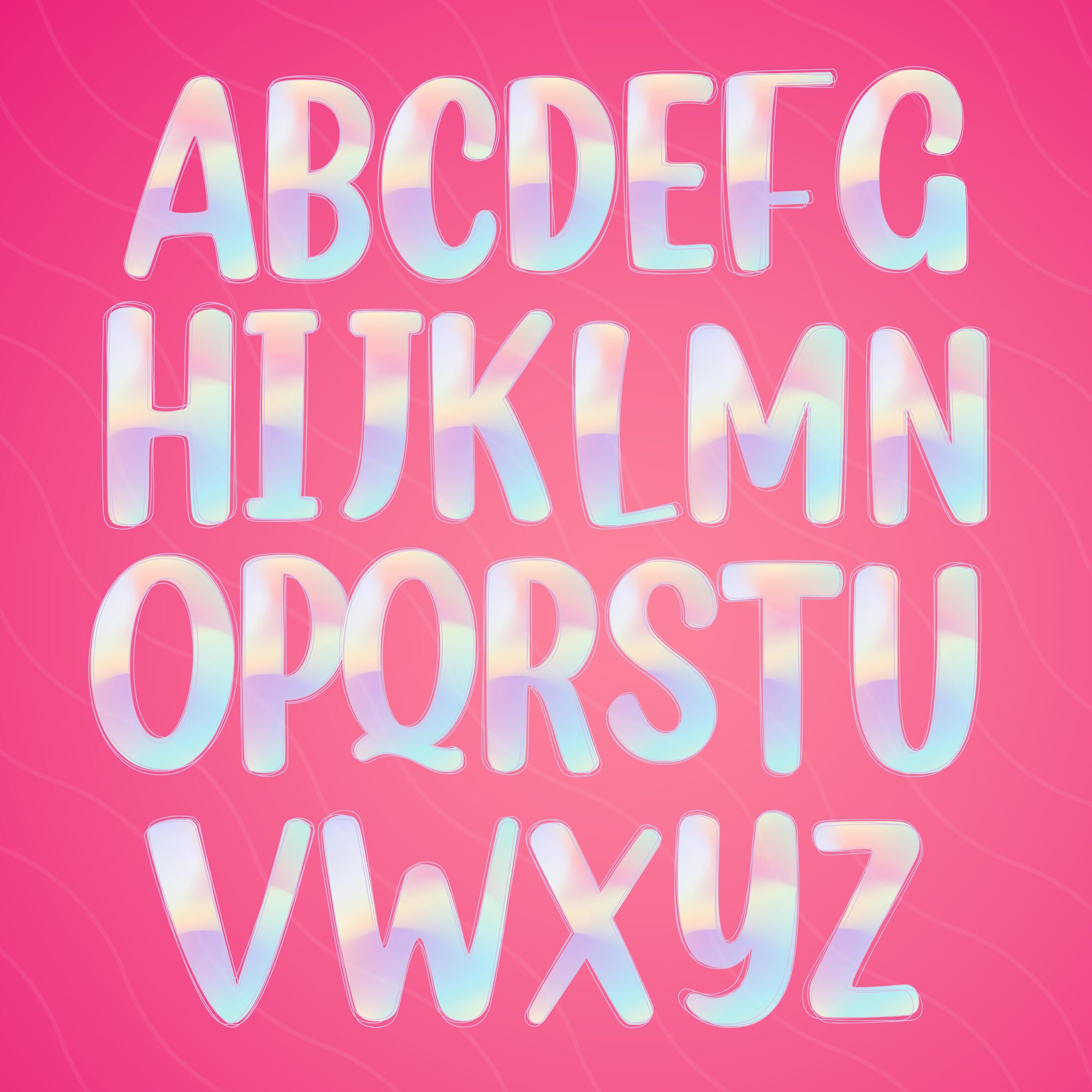 Pastel Swirl Alphabet Letters PNG Bundle/alpha Png Designs/alpha Png ...