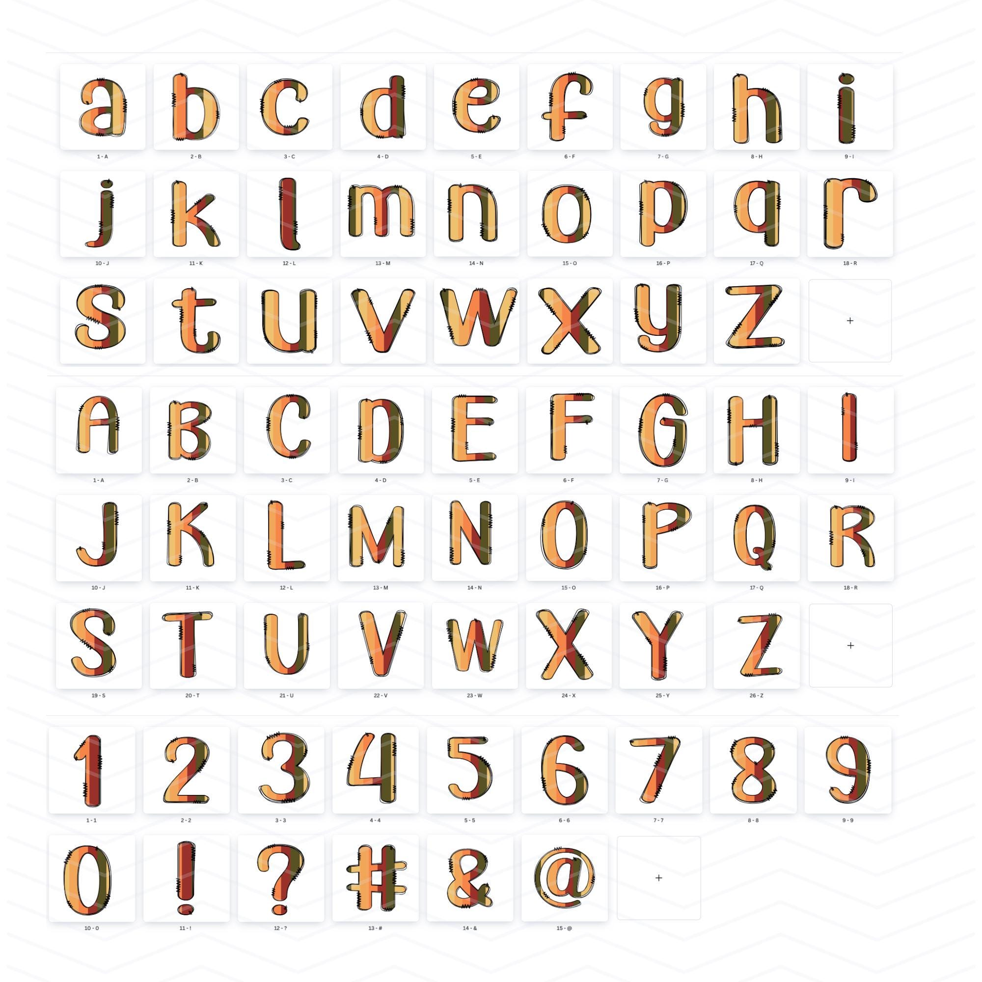 Fall Doodle Letters +fall Clip Art/hand Drawn Alpha Bundle/autumn ...