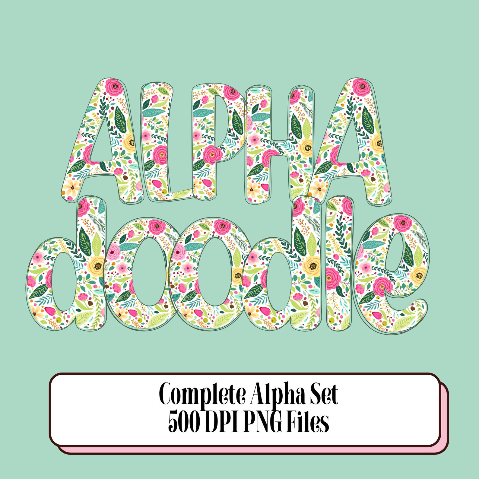 Bright Floral Alphabet Letters PNG Bundle/alpha Png Designs/floral/mothers Day/alpha Png/alpha ...