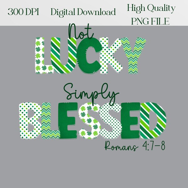 Not Lucky Simply Blessed Svg - Etsy