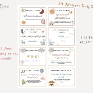 24 Daily Dua Islamic Flash Cards Muslim Digital Educational - Etsy Canada