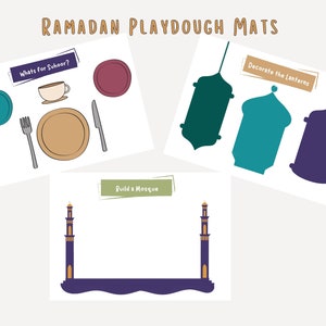 Ramadan Playdough Mats Printable | Muslim Digital Educational | Ramadan ...