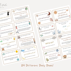 24 Daily Dua Islamic Flash Cards Muslim Digital Educational - Etsy Canada