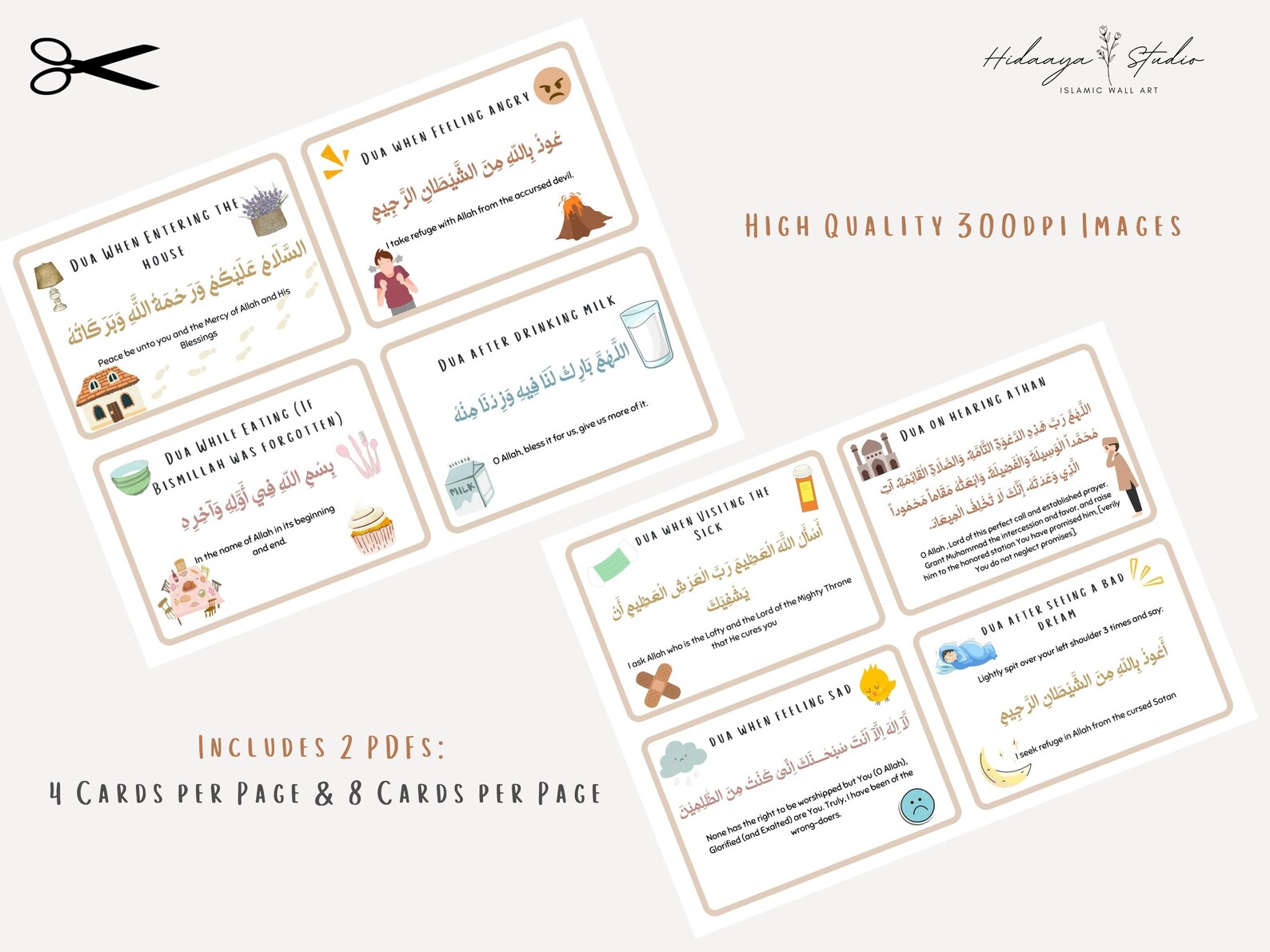 24 Daily Dua Islamic Flash Cards Muslim Digital Educational - Etsy Canada