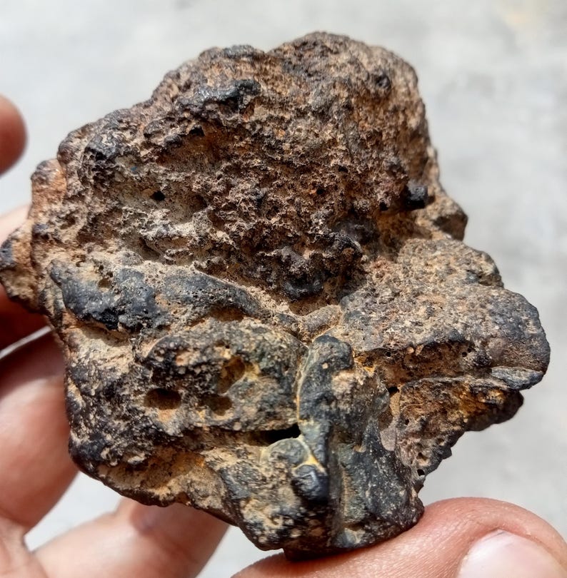 The Rock Rare Meteorite From Space Molten Passing Through the ...