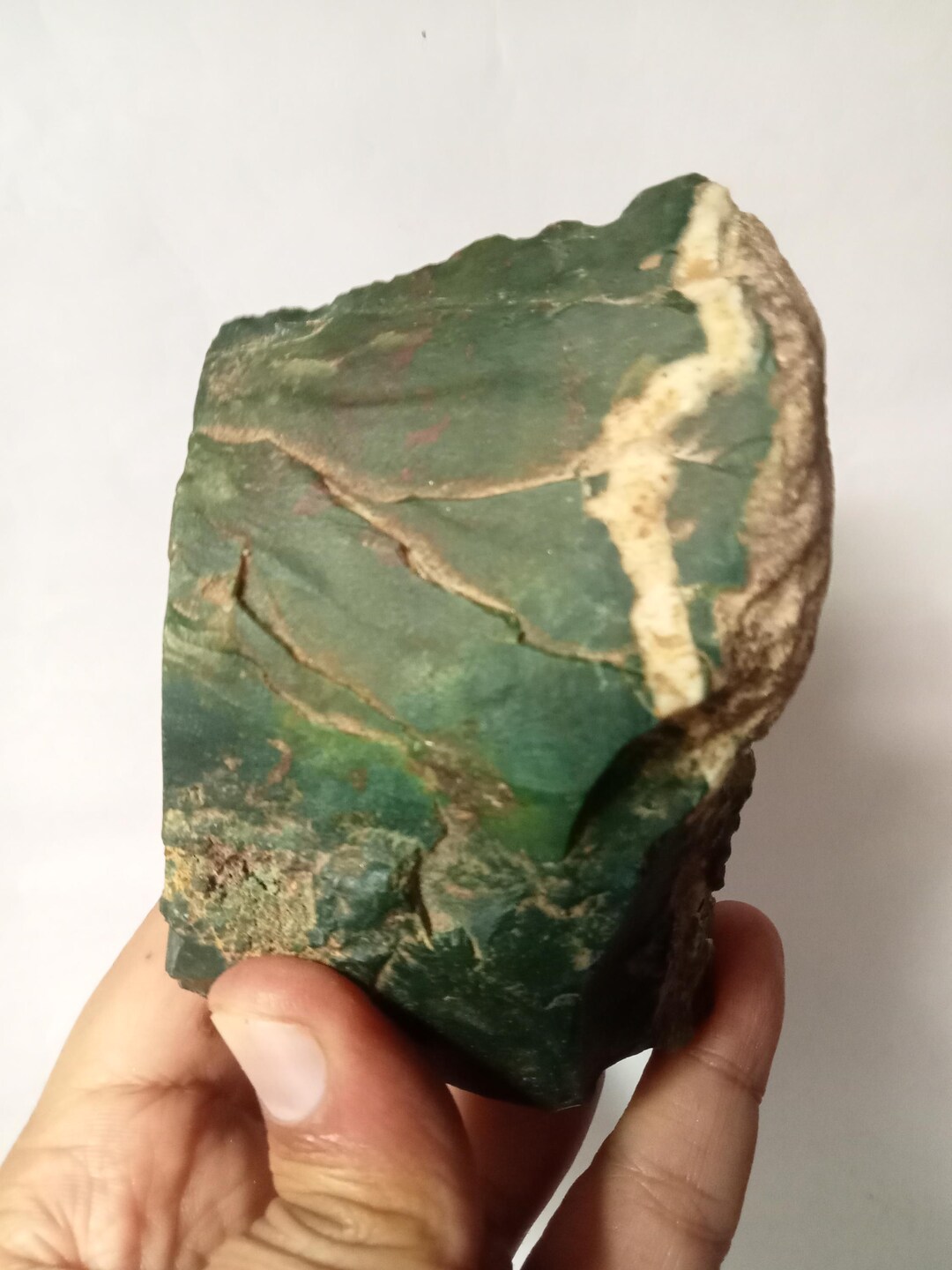 Natural Green Agate Jasper Stone Uncut Raw Weight 573g - Etsy