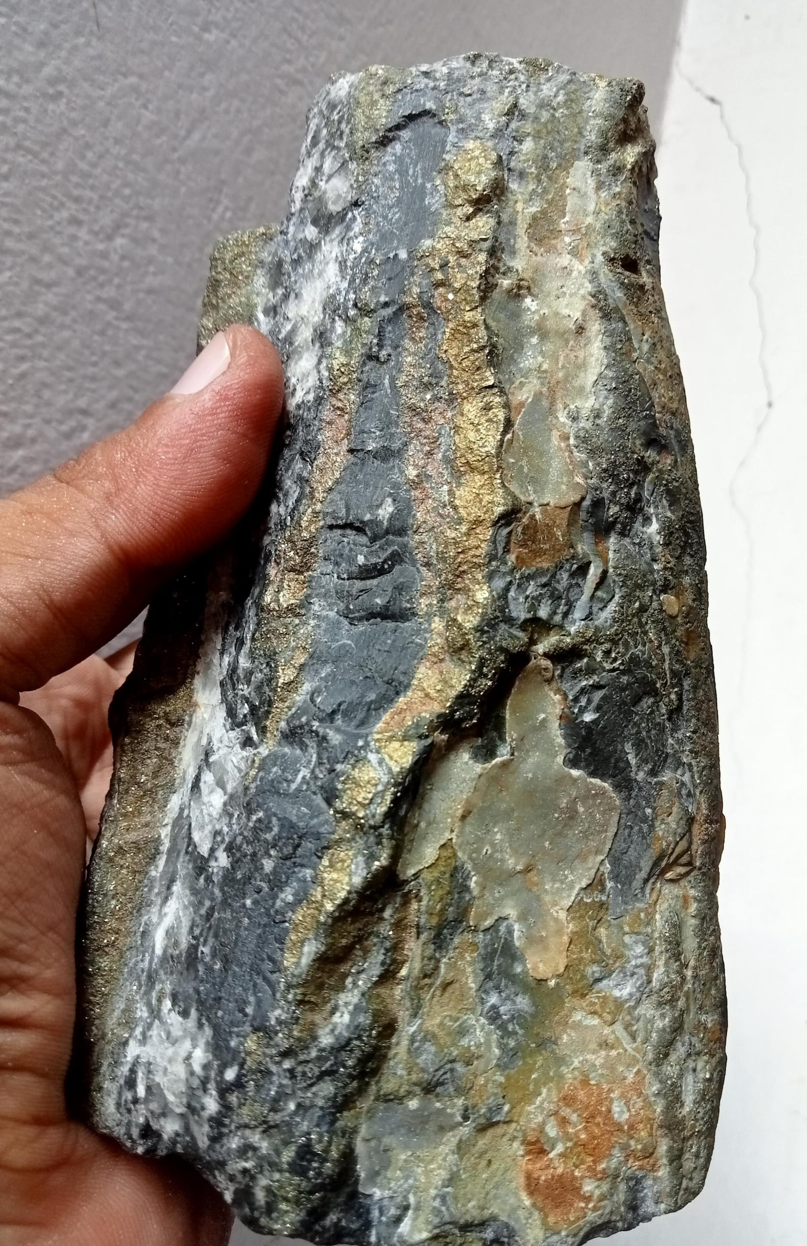 Rare Gold and Silver Shine Stone Rock and Mineral Uncut Raw Length, 6 ...