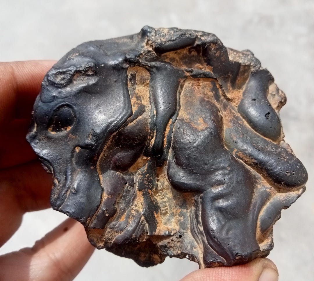 The Rock Rare Meteorite From Space Molten Passing Through the ...