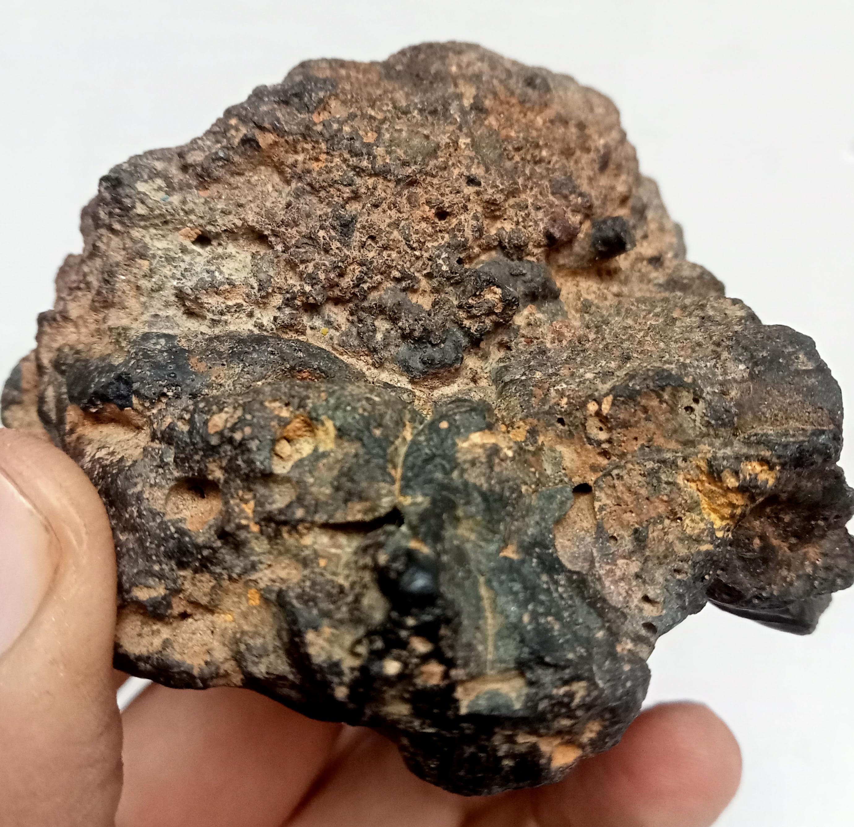 Mars Meteorite Rock Specimen: Very Rare Fusion Crust Molten Nickel Iron ...