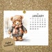 2024 A Year of Watercolor Teddy Bears Calendar Printable Calendar ...