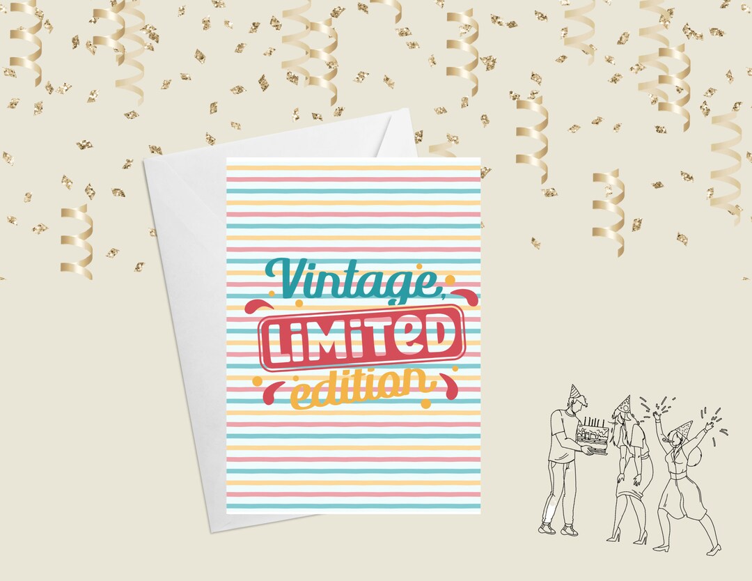 Printable Birthday Card Printable Card, Vintage, Digital Birthday Card ...