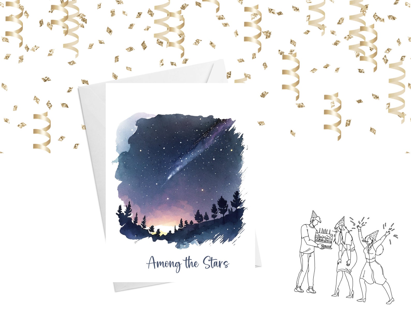 Printable Birthday Card Printable Card Stars Digital - Etsy