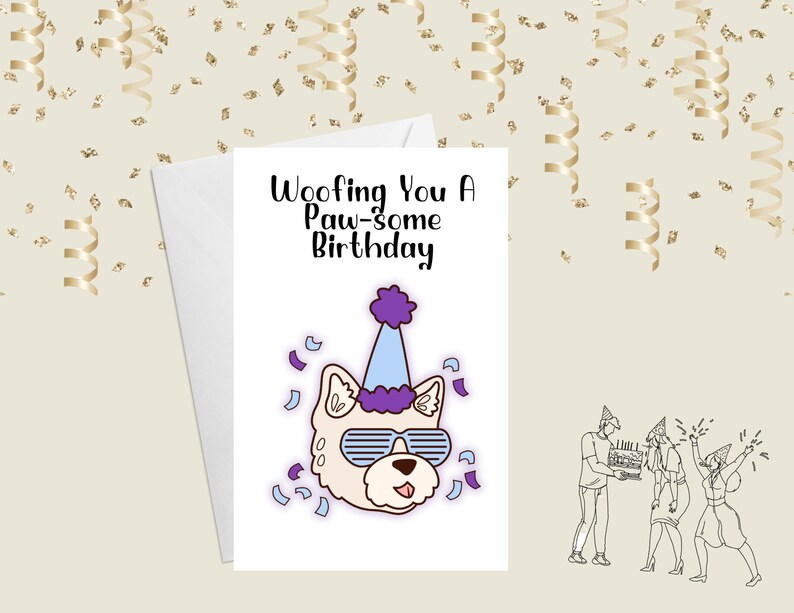Printable Birthday Card Printable Card Blank Inside HBD - Etsy