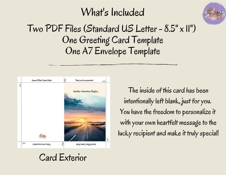 Printable Birthday Card Printable Card Blank Inside Digital - Etsy