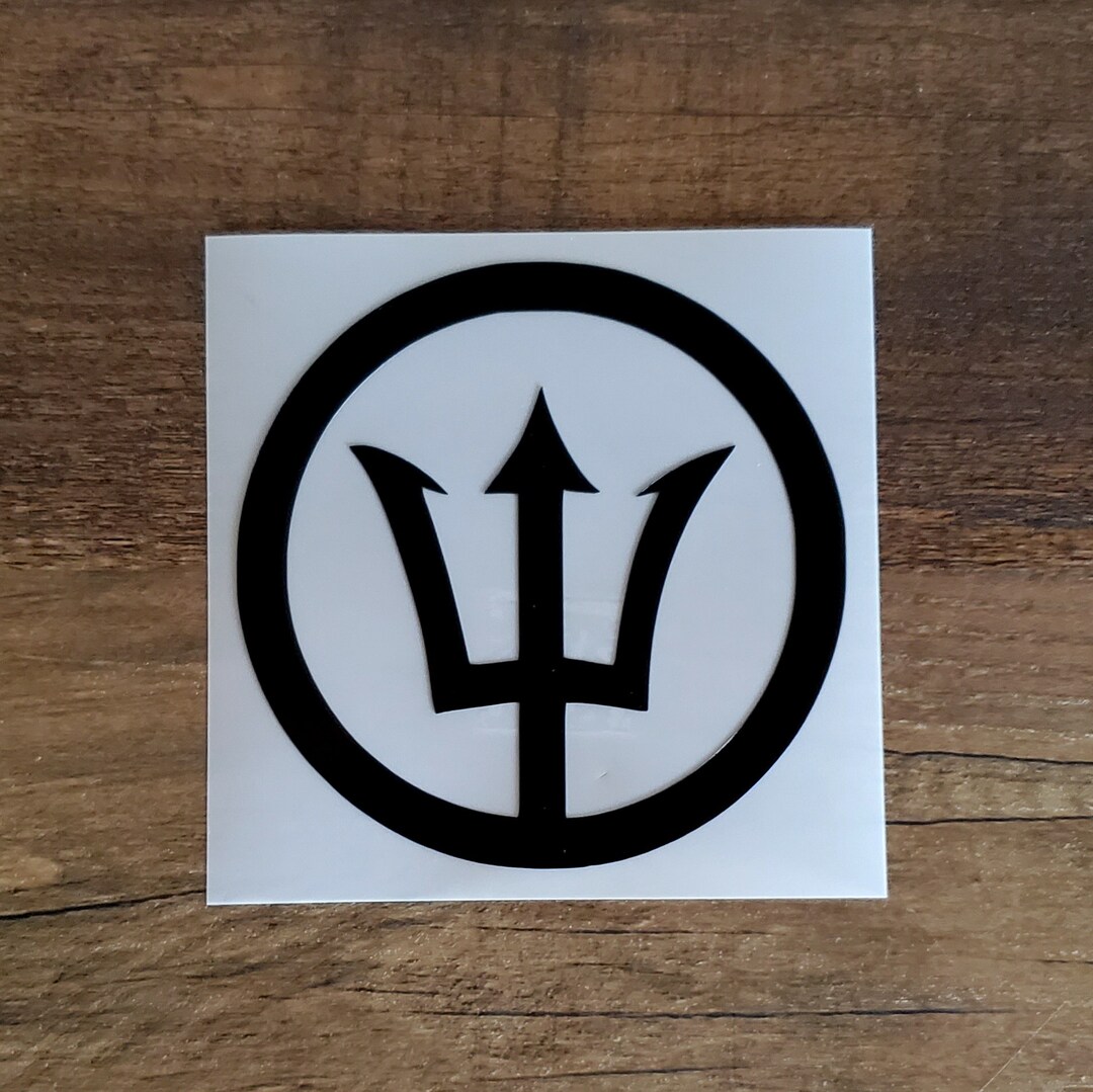 Percy Jackson Trident Symbol Vinyl Decal Sticker Poseidon - Etsy