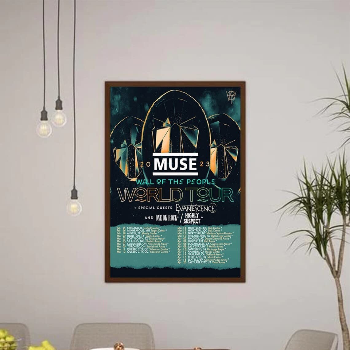 Muse 2023 World Tour Poster