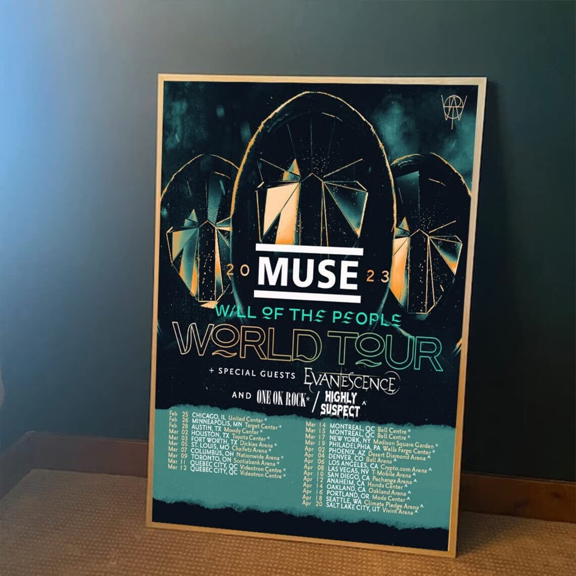 Muse 2023 World Tour Poster