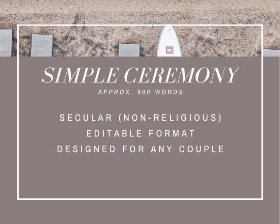 Modern Wedding Ceremony Script Customizable and Unique - Etsy