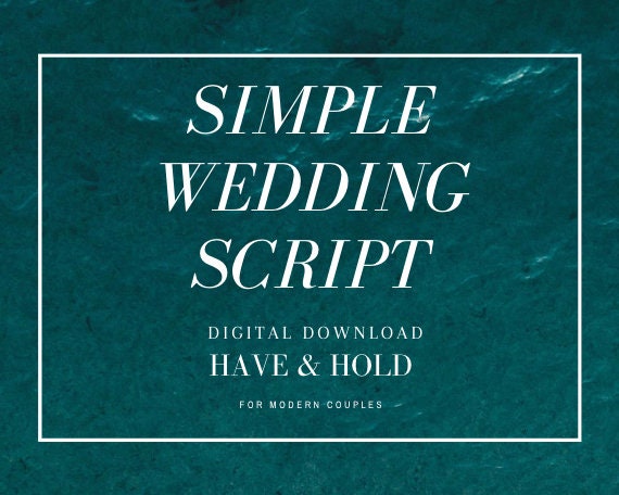 Modern Wedding Ceremony Script Customizable and Unique - Etsy