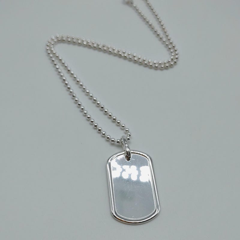 Silver Dog Tag - Etsy
