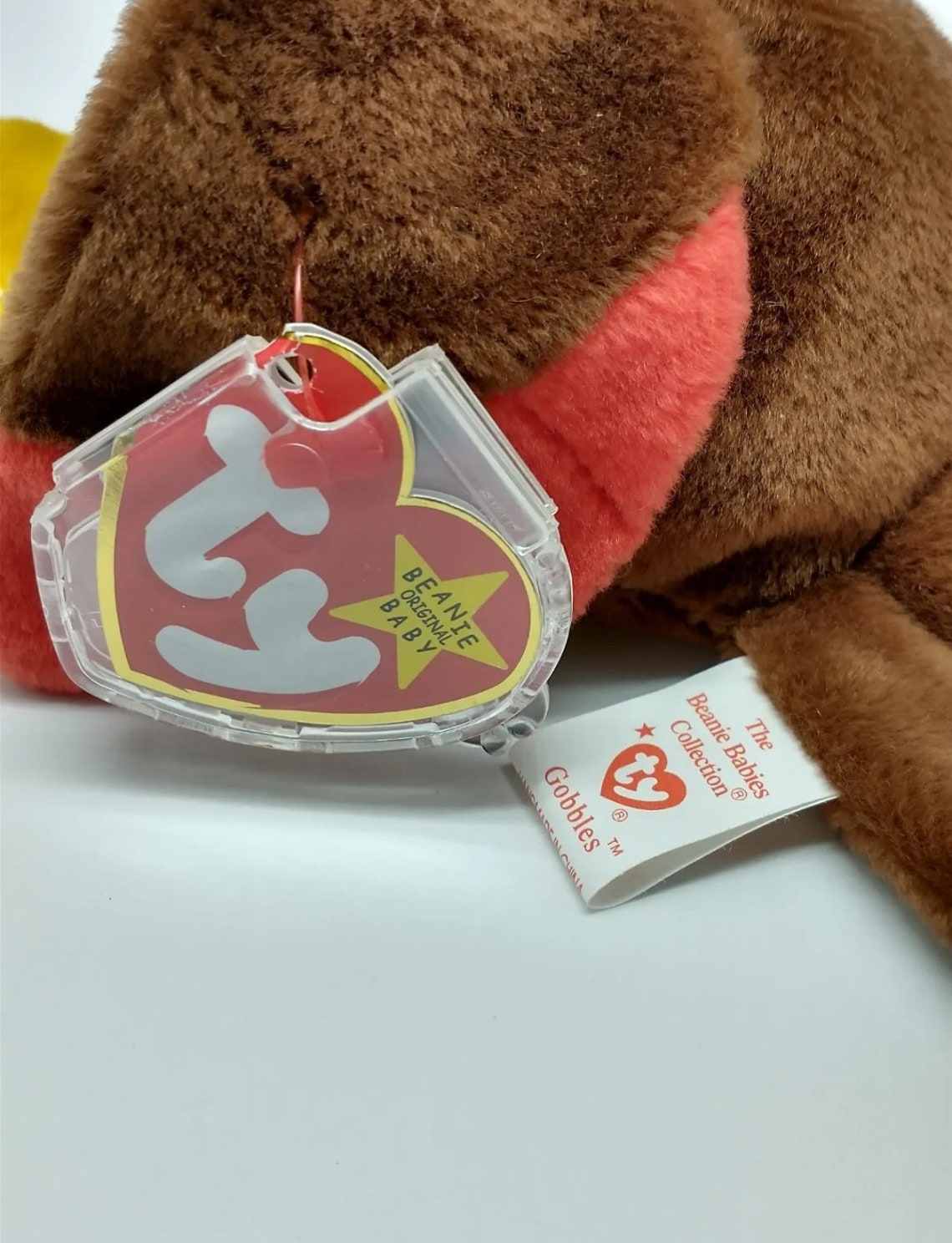 TY Beanie Babies GOBBLES the Turkey - PVC Pellets + Acrylic Case - Etsy
