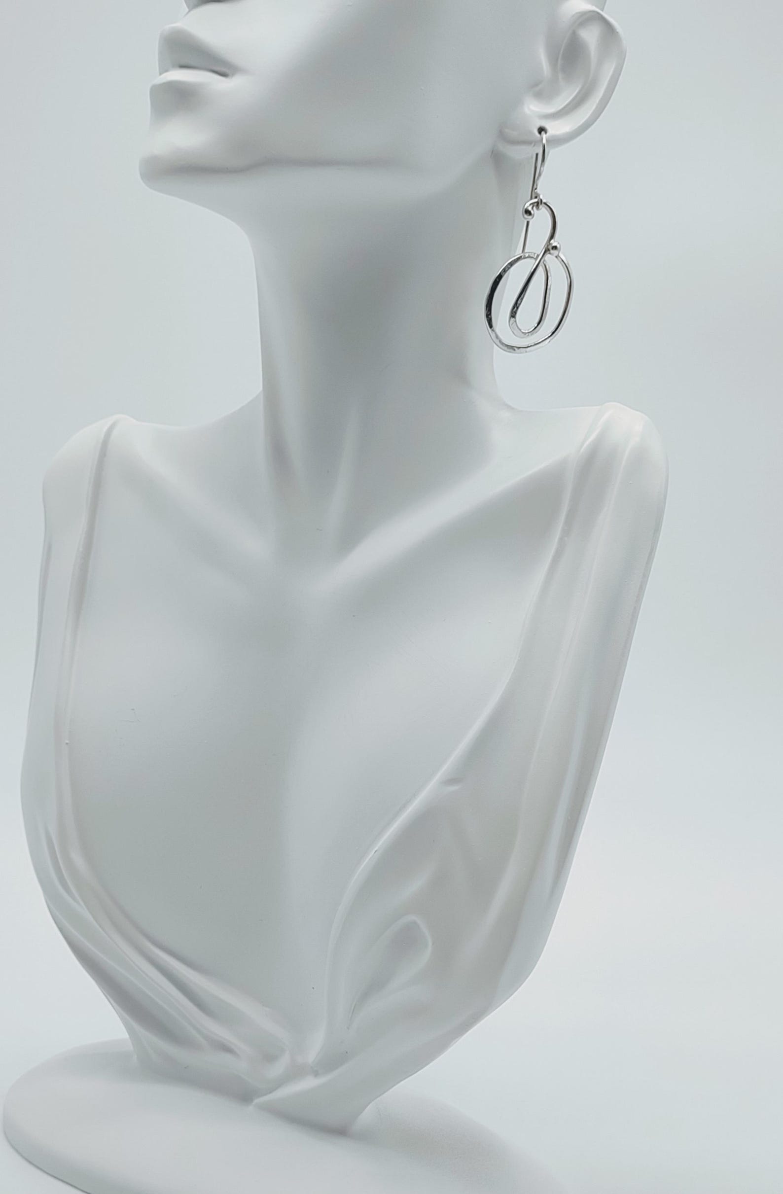 Vintage Sterling Silver Dan Dye Abstract Hammered Dangle Earrings - Etsy