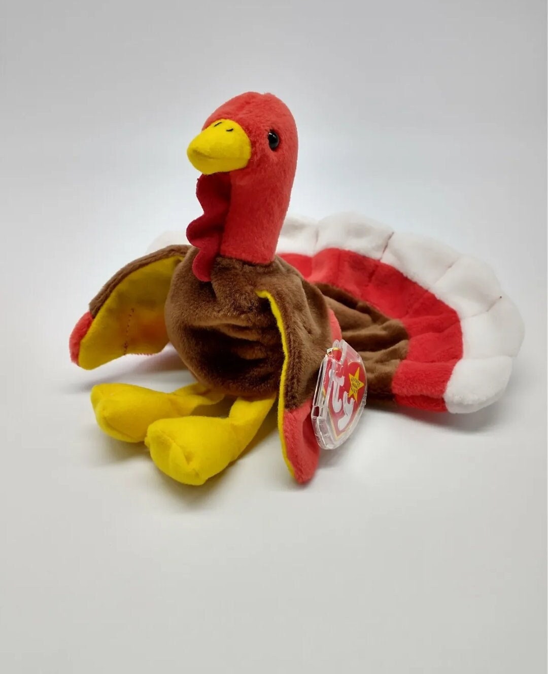 TY Beanie Babies GOBBLES the Turkey - PVC Pellets + Acrylic Case - Etsy
