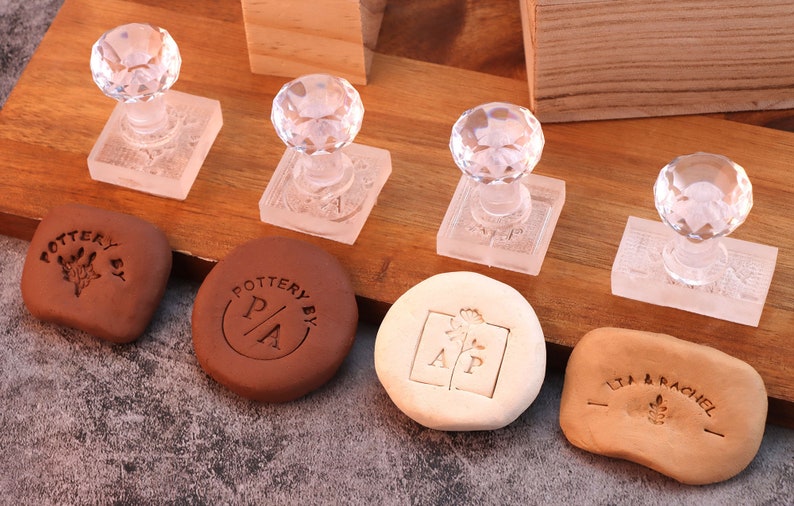 Custom Acrylic Pottery Stamp, Custom Signature Pottery Stamp, Business ...