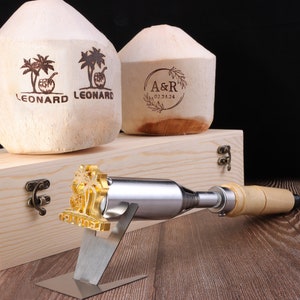 Wedding Coconut Branding Iron Logo Custom, Custom Coconut Stamp ...