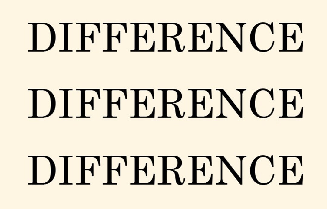 Difference, the Difference in Price - Etsy