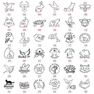 Ceramic Signature Stamp Logo, Custom Stamp for Ceramics, 12mm Thick ...